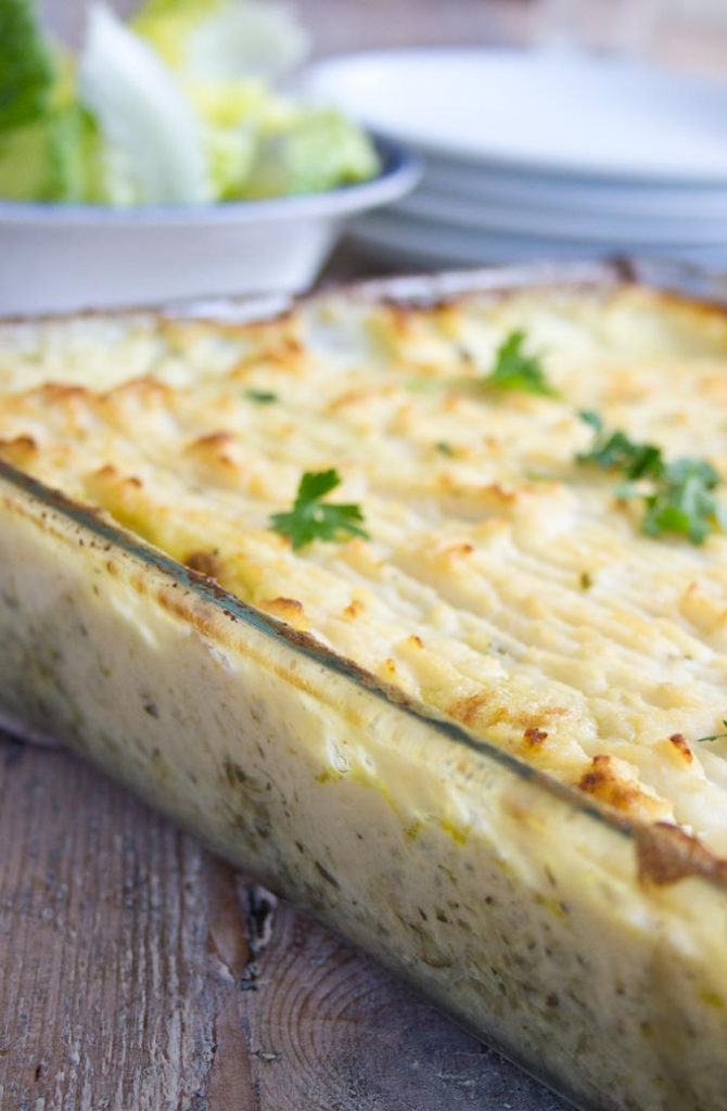 Hake cottage pie with cauli mash (Banting) – Lemon and Thyme